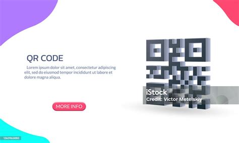 Spanduk Kode Qr 3d Qrcode Untuk Scan Ilustrasi Stok Unduh Gambar