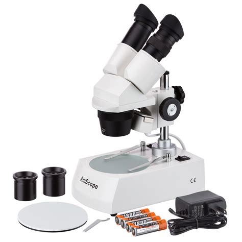 Amscope Se306 Py Led 20x 60x Led Cordless Stereo Microscope