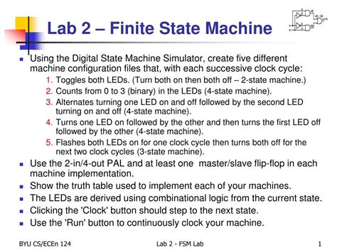 Ppt Lab 2 Finite State Machine Powerpoint Presentation Free Download Id2038555