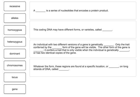 Solved Gene Terms And Locations Complete The Following