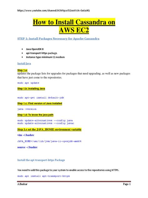 How To Install Apache Cassandra On Aws Pdf Java Programming