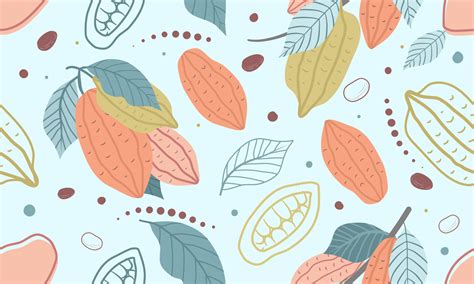 Seamless Pattern Of Cocoa Vector Illustration Vector Art At Vecteezy