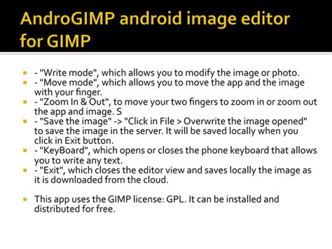 AndroPainter Image Editor For GIMP In Android PPT