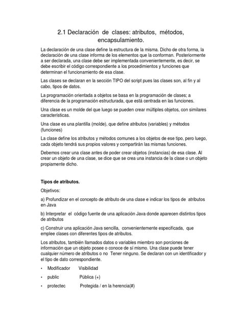 Programacion Java Pdf Objeto Informática Java Lenguaje De