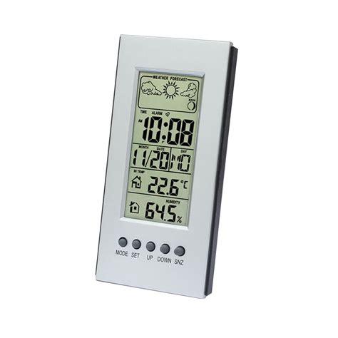 Howooi Modern Multi Function LCD Weather Forecast Clock Weather Station Clock Temperature