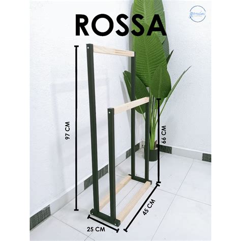 Penyangkut Tuala Standing Hanger Complete Collection Wood Metal