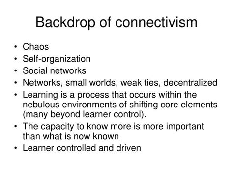 Ppt Connectivism Powerpoint Presentation Id 826744