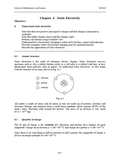 Ch6 Static Electricity Pdf