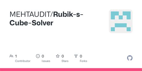 GitHub MEHTAUDIT Rubik S Cube Solver