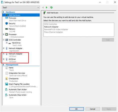 Managing Hyper V Virtual NIC
