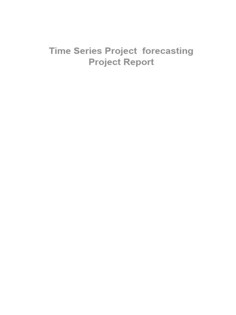 Time Series Forecasting Business Report 1 Pdf Autoregressive Integrated Moving Average