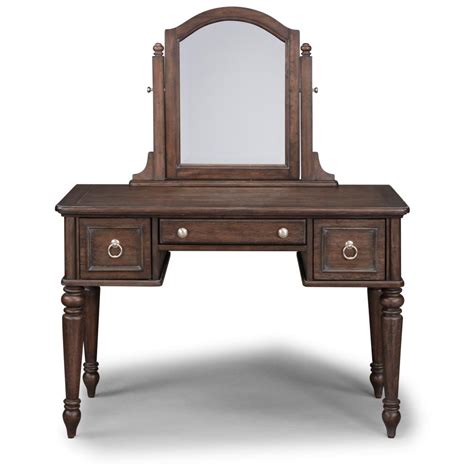 Dark Wood Makeup Vanity