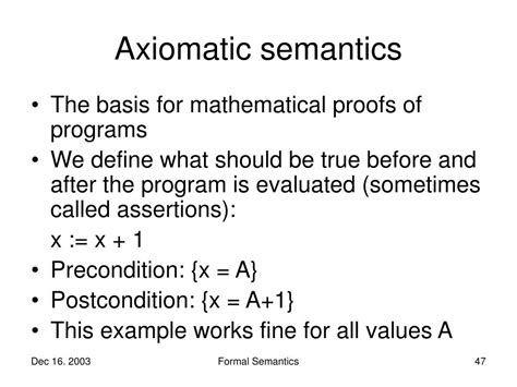 Ppt Programming Language Theory Formal Semantics Powerpoint Presentation Id