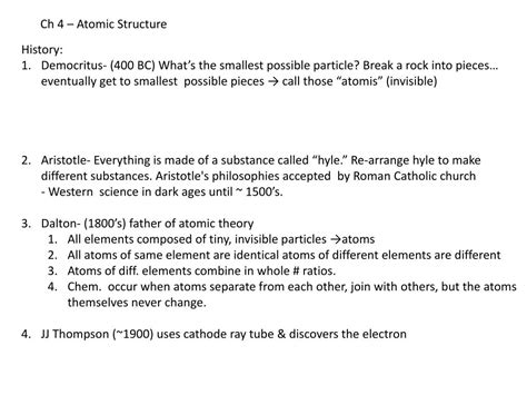 Ppt Ch Atomic Structure Powerpoint Presentation Free Download Id