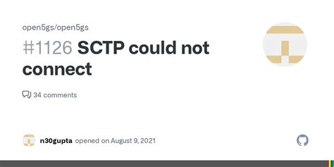 Sctp Could Not Connect · Issue 1126 · Open5gsopen5gs · Github