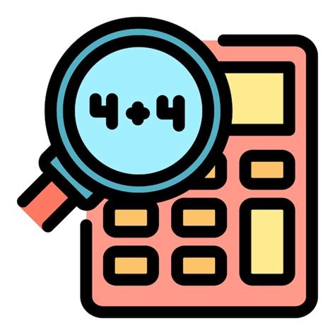Icône De Fonctionnement De La Calculatrice Contour De Lopération De La Calculatrice Icône