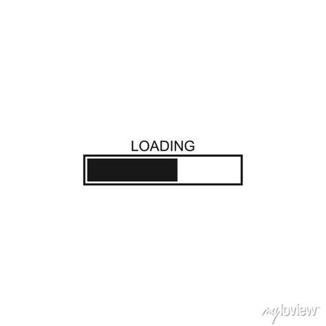 Loading Bar Progress Icon Load Indicator Sign Waiting Symbols • Wall