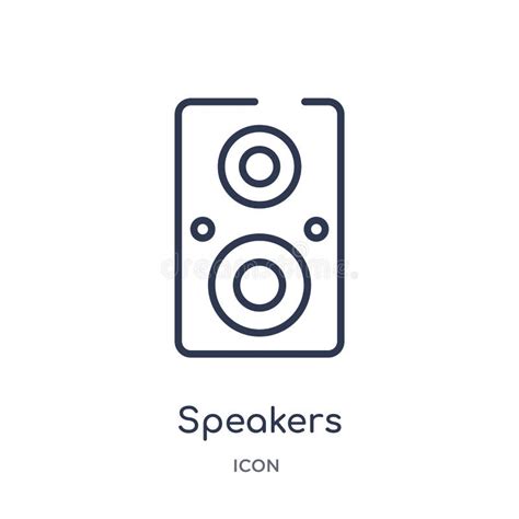 Linear Speakers Icon From Electronic Devices Outline Collection Thin Line Speakers Vector