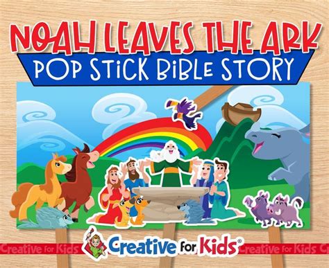 Noah Leaves The Boat Popstick Bible Story Cutout Craft Sunday School