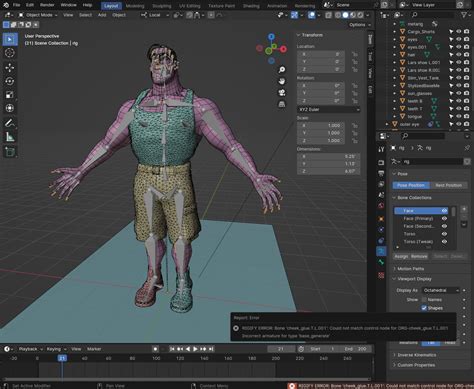 Rigging Generate Rig Error With Rigify Could Not Match Control Node For ORG Cheek Glue T L