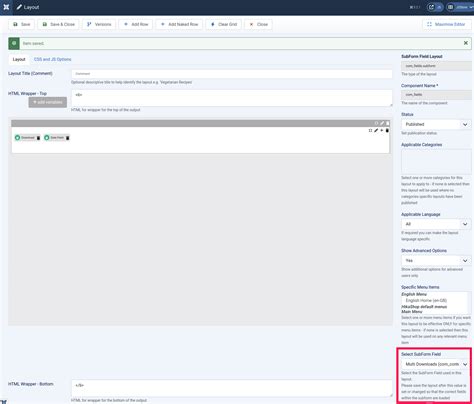Custom Layouts For Subform Fields