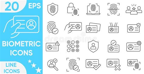 Biometric Line Icon Lor Icons Login Logout Password Key Lock