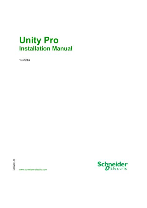 Unity Pro Installation Manual 102014