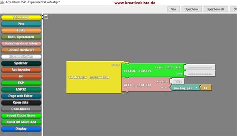 D ESP Wemos WIFI Ardublock Und Arduino