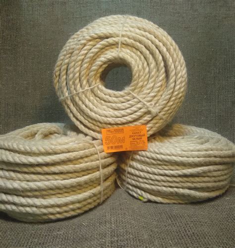 Канат джутовый отбеленный D 10 мм 50 метров: продажа, цена в Минске ...