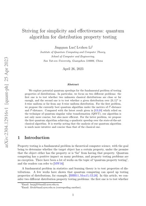 pdf striving for simplicity and effectiveness quantum algorithm for