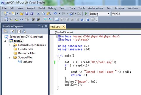 Install OpenCV 2 4 10 VisualStudio C 2010 32bit