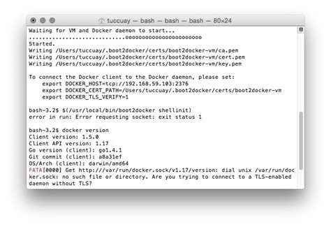 FATA 0000 Are You Trying To Connect To A TLS Enabled Daemon Without TLS