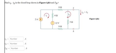 Solved Find I In The Closed Loop Shown In Figure B Chegg Com