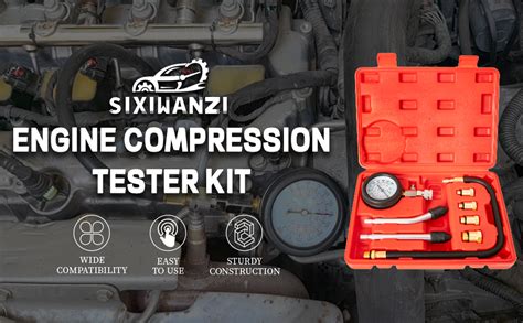 Sixiwanzi Compression Tester Professional Engine Compression Tester Kit For