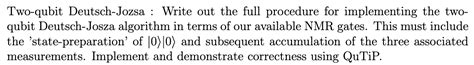 Solved Two Qubit Deutsch Jozsa Write Out The Full