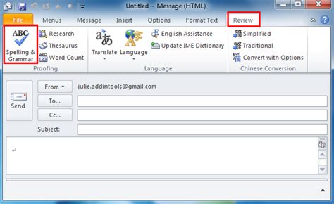 Where Is Spell Check In Microsoft Outlook And
