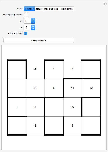 Mazes On Various Surfaces Wolfram Demonstrations Project