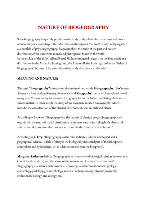 Tutorial Exercise 3 Pdf Biogeography Biodiversity