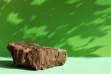 잎 그림자와 자연 돌 연단 디스플레이 부드러운 녹색 배경에 상품 선물 화장품 또는 미용 제품 프로모션 미니멀한 모형 0명에 대한 스톡 사진 및 기타 이미지 Istock