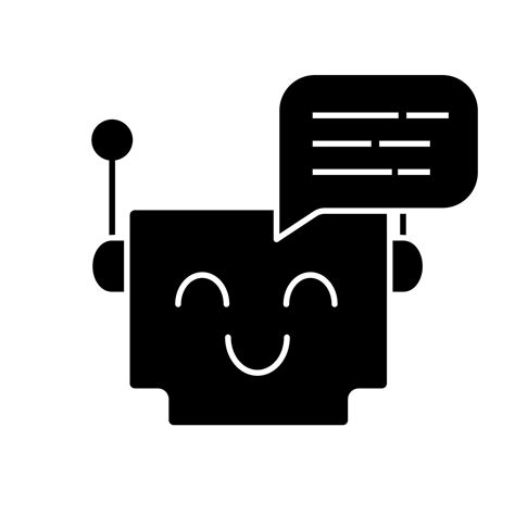 ícone De Glifo De Mensagem Do Chatbot Talkbot Robô Moderno Bot De