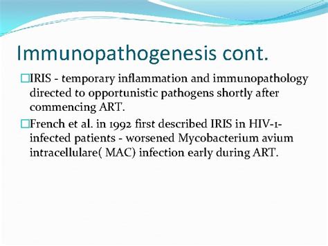 Immune Reconstitution Inflammatory Syndrome Jlf Kock Overview Introduction