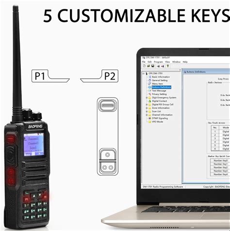 Baofeng Dm 1701 Dmr Tier Ii RĘczny Radiotelefon Vhf Uhf 136 174 400 480mhz Konektor5000 Pl