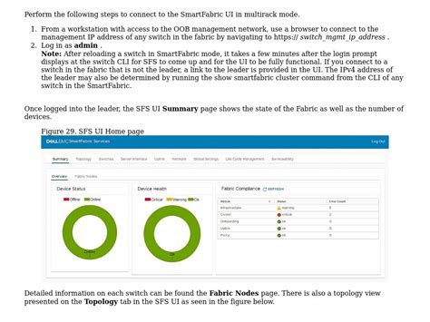 Connect To The Smartfabric Ui In Multirack Dell Emc Smartfabric Services With Poweredge