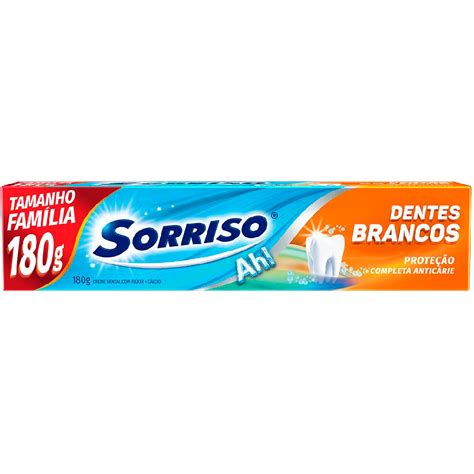 Creme Dental Sorriso Dentes Brancos 180g Destro