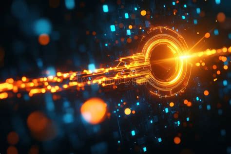 Abstract Digital Composition Featuring Glowing Circles And Vibrant Particles Creating A Sense