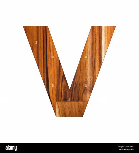 Wooden Alphabet Capital Letter V Black Background Stock Photo Alamy