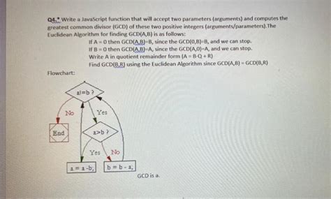 Solved Q4 Write A Javascript Function That Will Accept Two