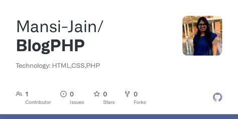 Github Mansi Jain Blogphp Technology Html Css Php