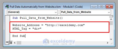 Excel Vba Pull Data Automatically From A Website 2 Methods