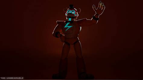 Retextured Glamrock Freddy Emission Render By Theunbearable101 On